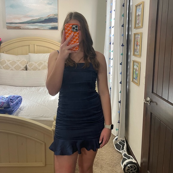 Hello Molly | Dresses | Hello Molly Blue Mini Dress | Poshmark